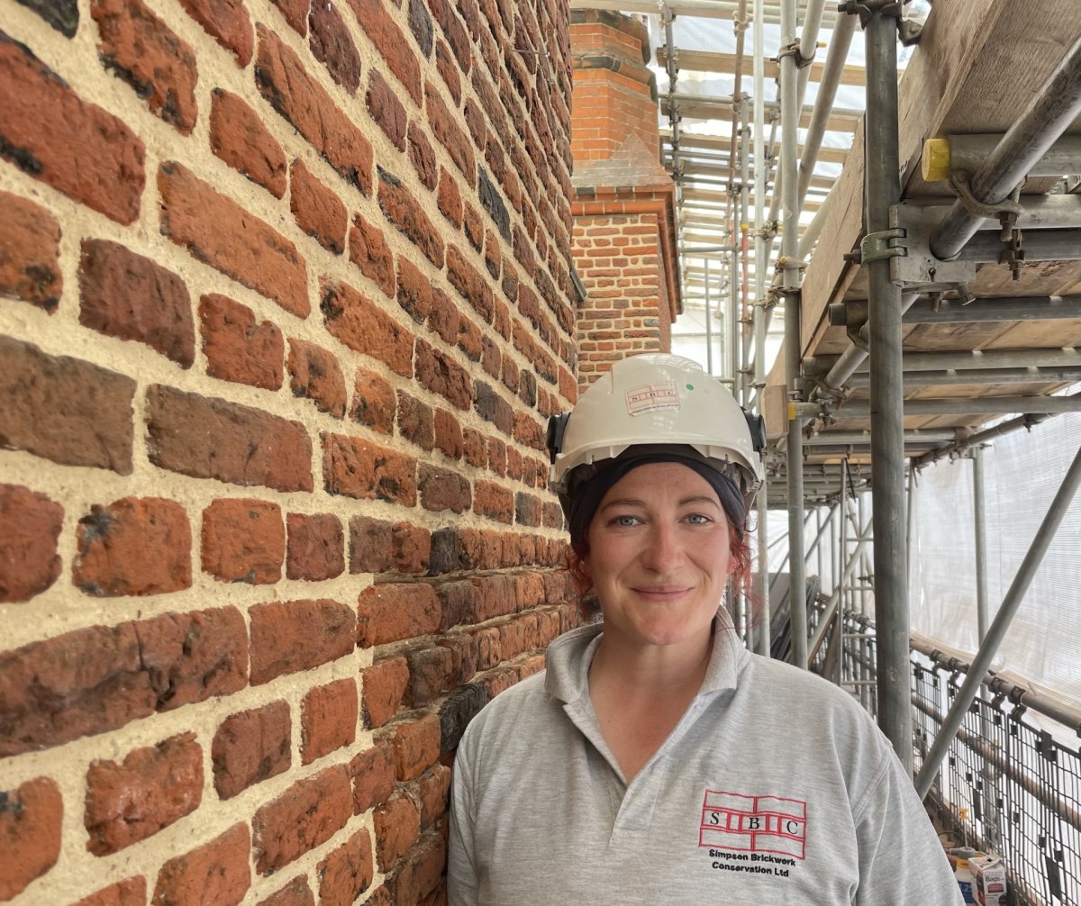 Brick by brick: building a bricklaying career as a woman in trade | The SPAB